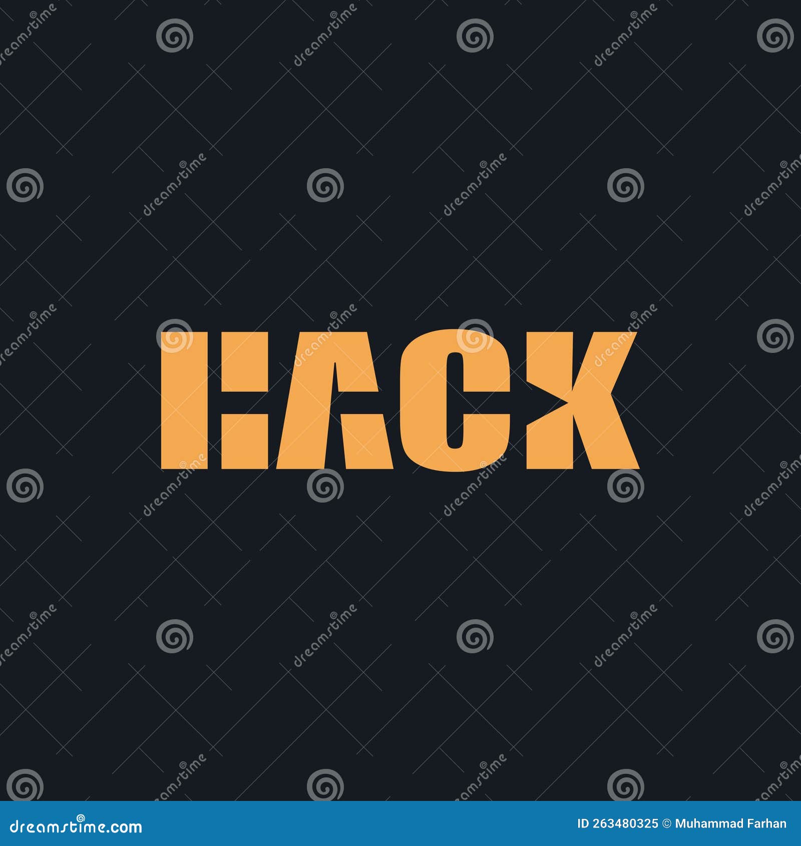 Hack Word Logo, Wordmark Logo Stock Vector - Illustration of malware ...