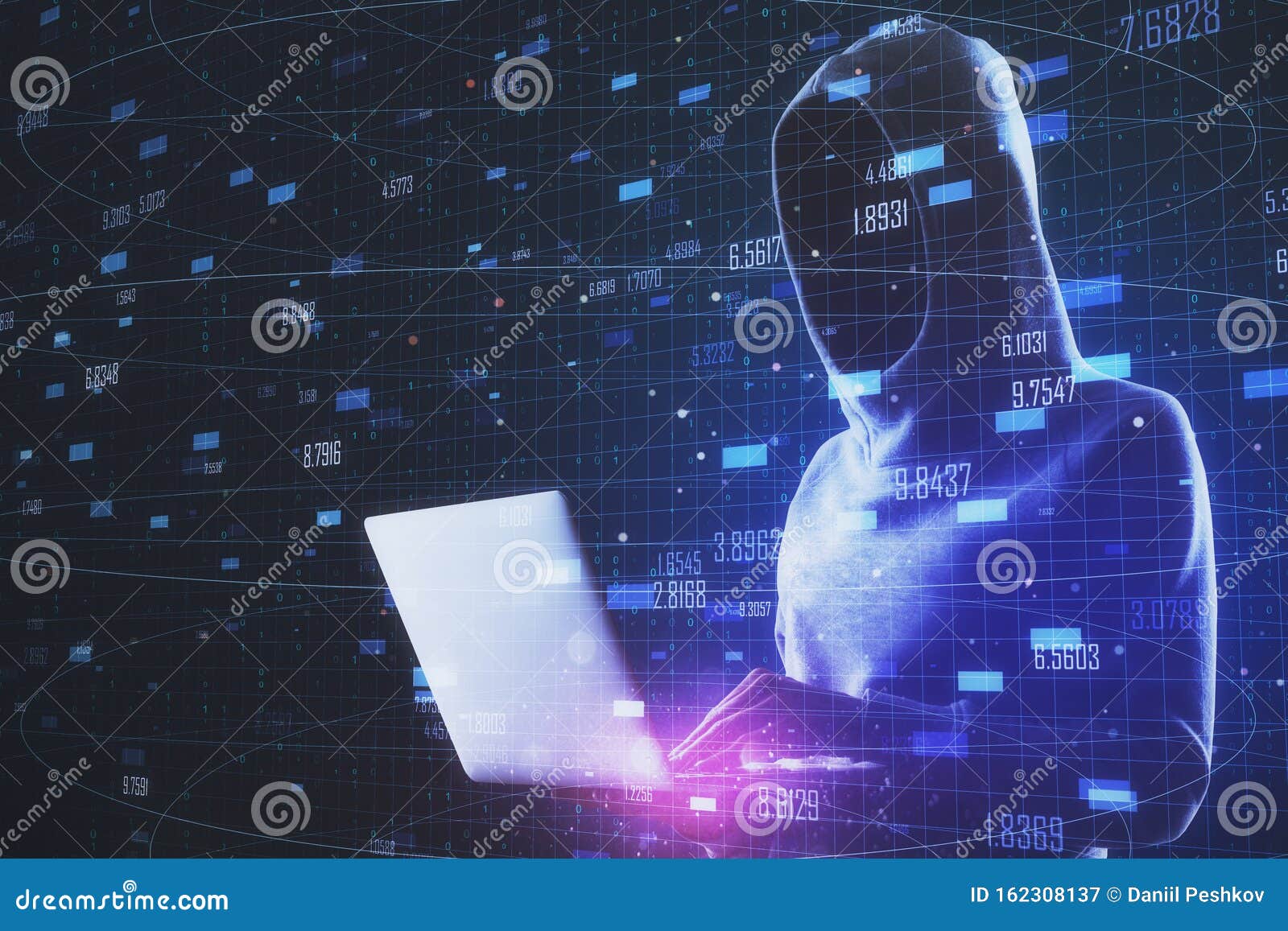 Hack and AI concept stock image. Image of abstract, hacker - 162308137