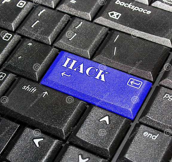 Hack button. stock photo. Image of designer, letters, keypad - 3218092