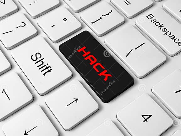 Hack button on keyboard stock illustration. Illustration of keys - 45942899