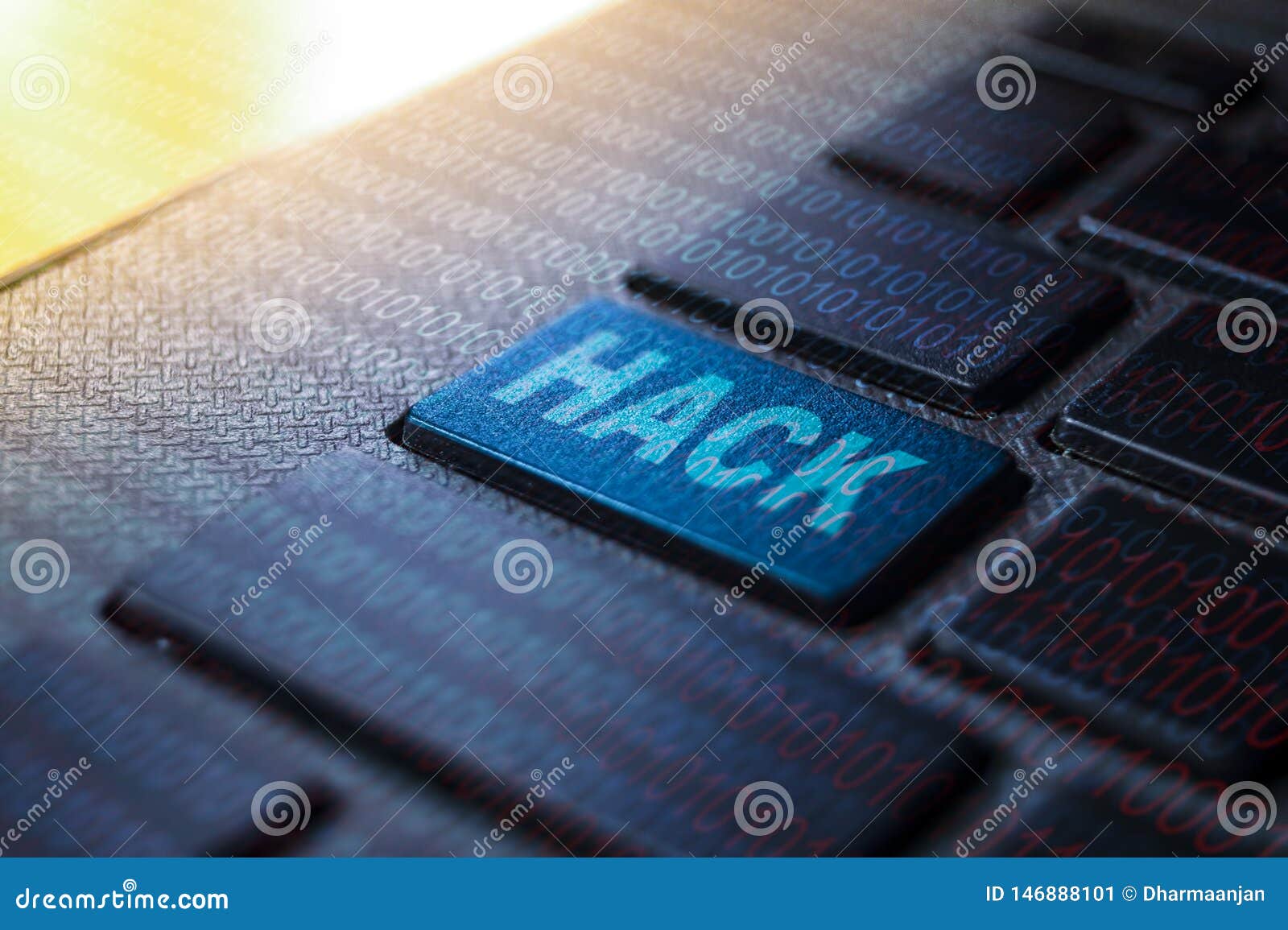 Hack Keyword On Keyboard Stock Illustration Illustration Of Blank 146888101