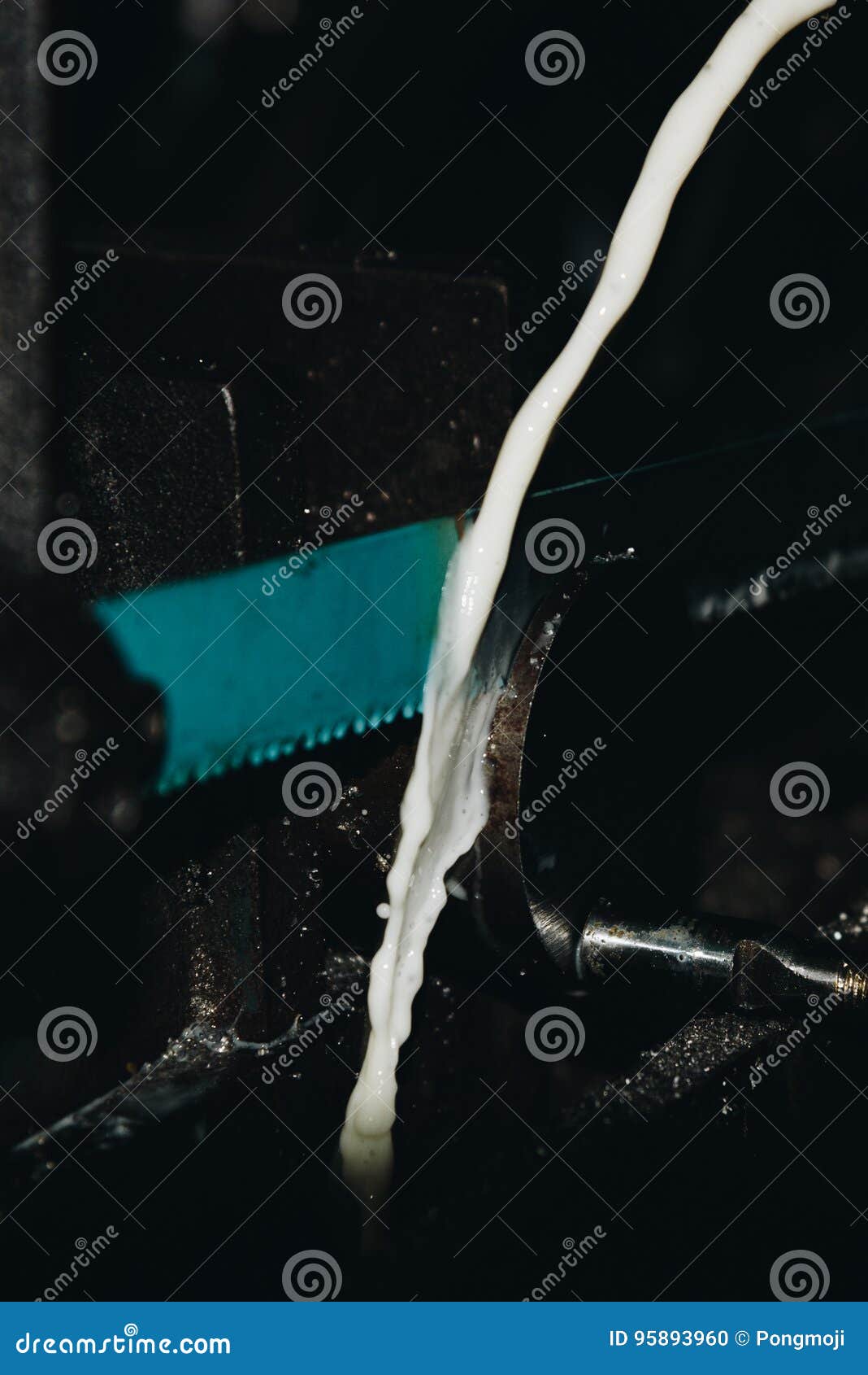 Hack Sawing Machine Working To Cutting a Metal Stock Photo - Image of ...