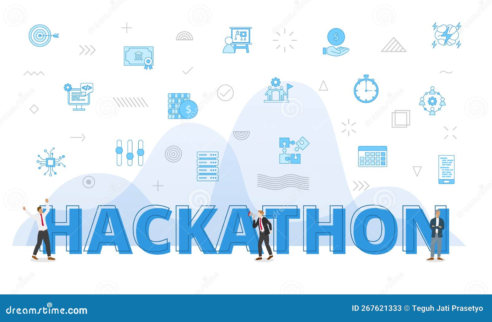 Hackathon Icon Symbol Illustration With Calendar And Marking With Green ...
