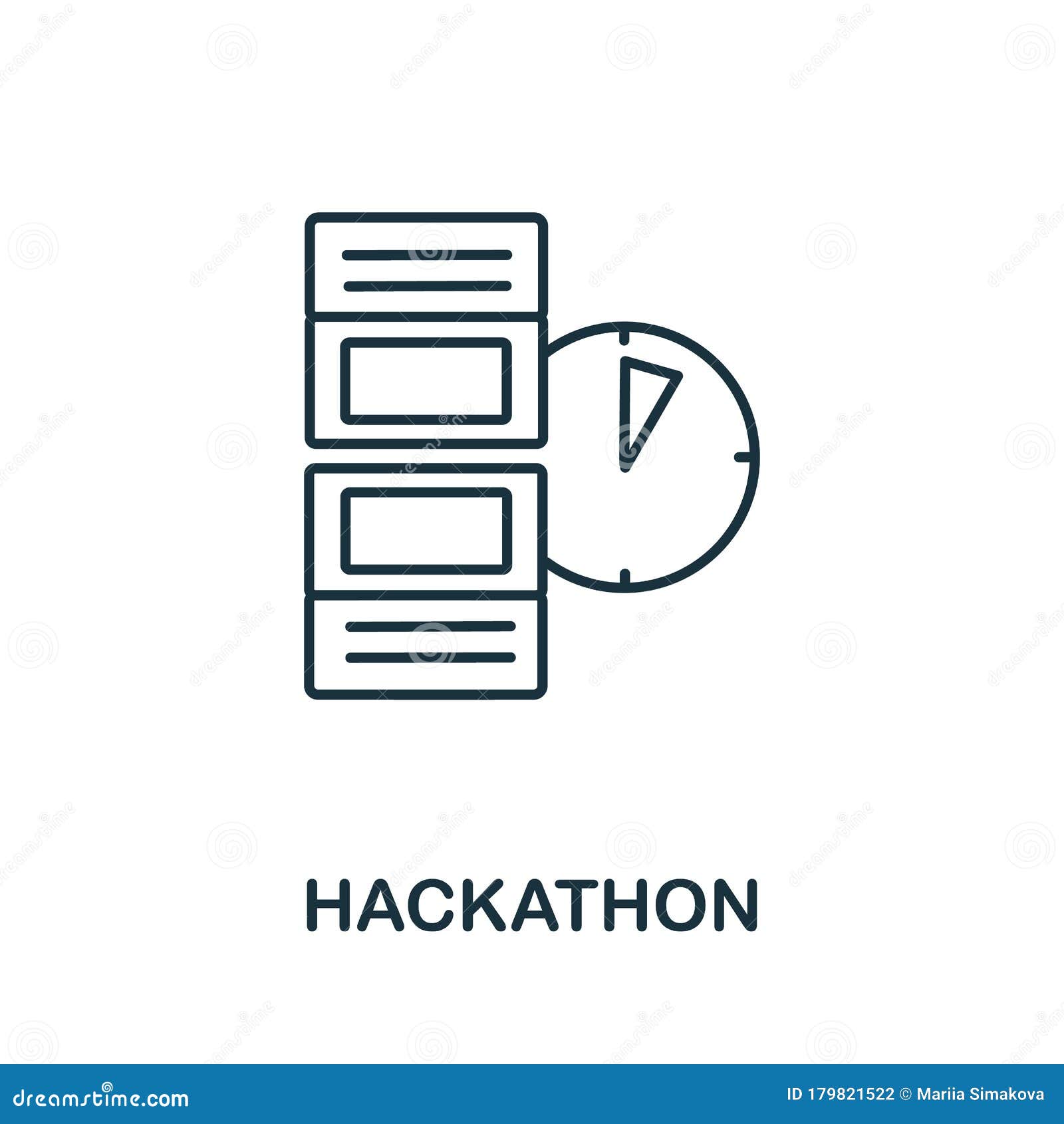 Hackathon Icon from Fintech Collection. Simple Line Hackathon Icon for ...
