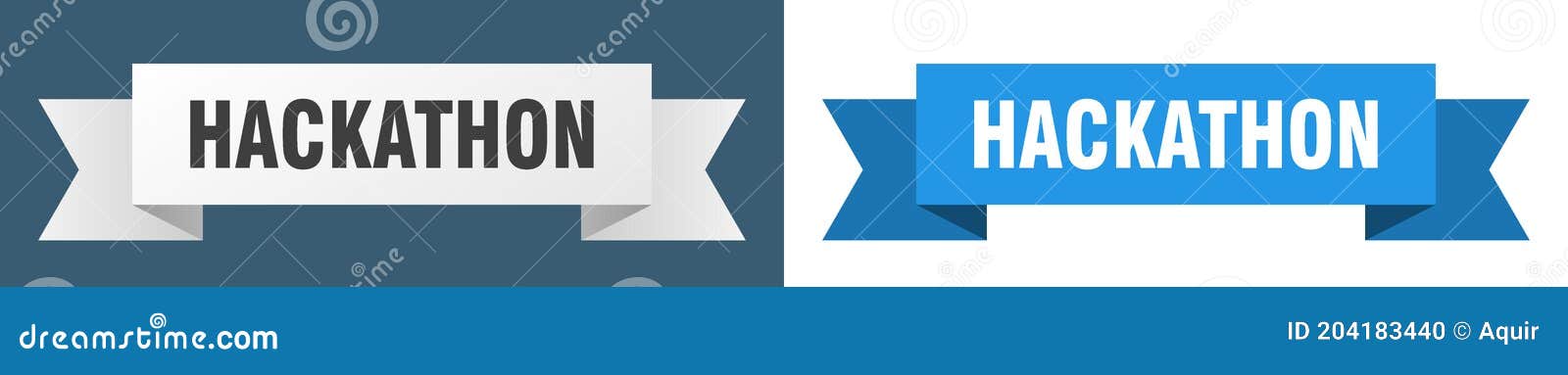 Hackathon Ribbon. Hackathon Isolated Paper Sign. Banner Stock Vector ...