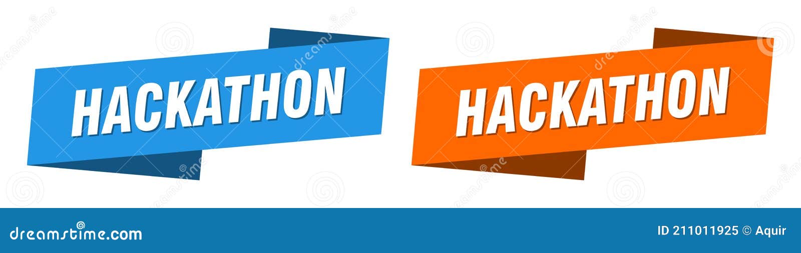 Hackathon Banner. Hackathon Ribbon Label Sign Set Stock Vector ...