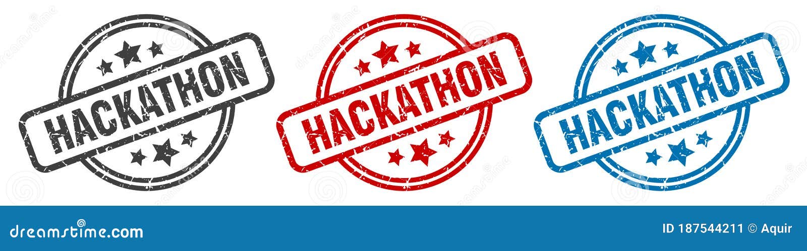 Hackathon Stamp. Hackathon Round Isolated Sign Stock Vector ...