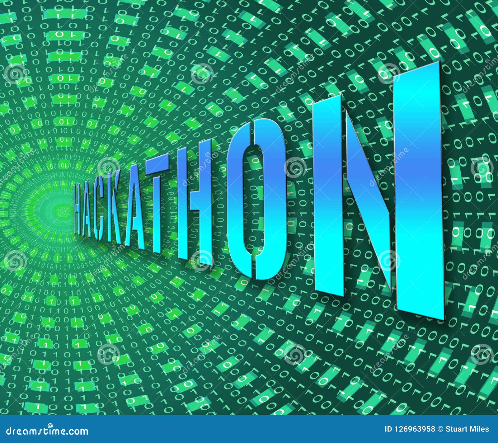 Hackathon Technology Threat Online Coding 3d Illustration Stock