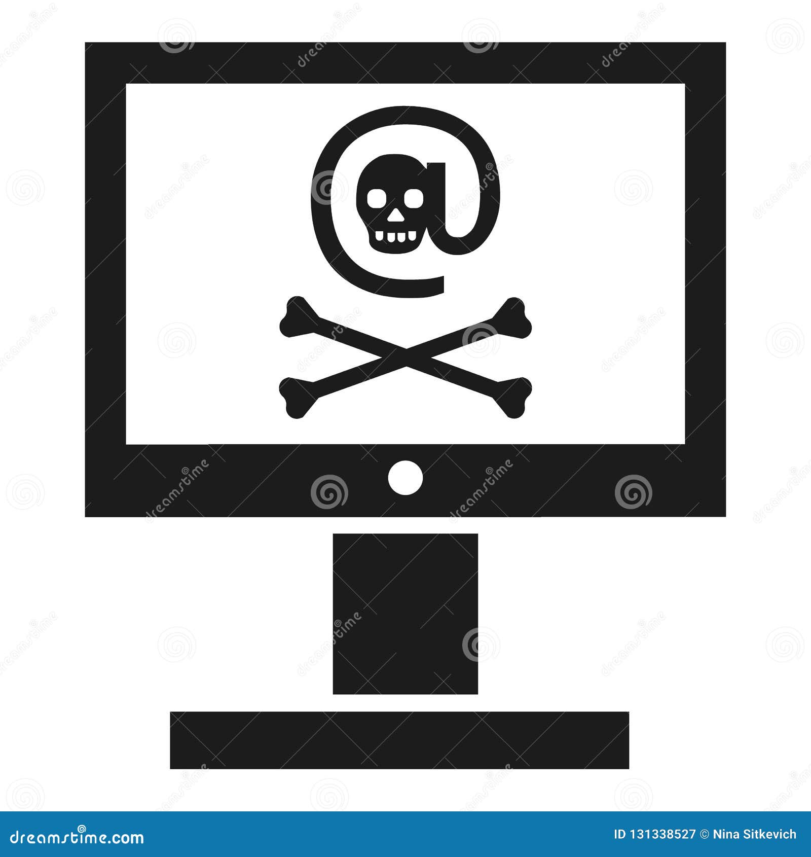 Hacked Computer Icon, Simple Style Stock Vector - Illustration of ... Hacked Computer Icon, Simple Style Stock Vector - Illustration of ...