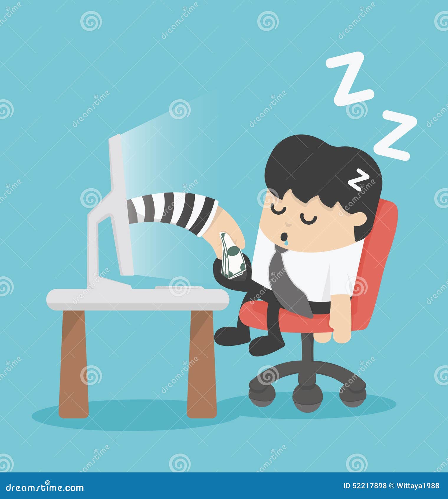 Hacked computer stock vector. Illustration of cracker - 52217898