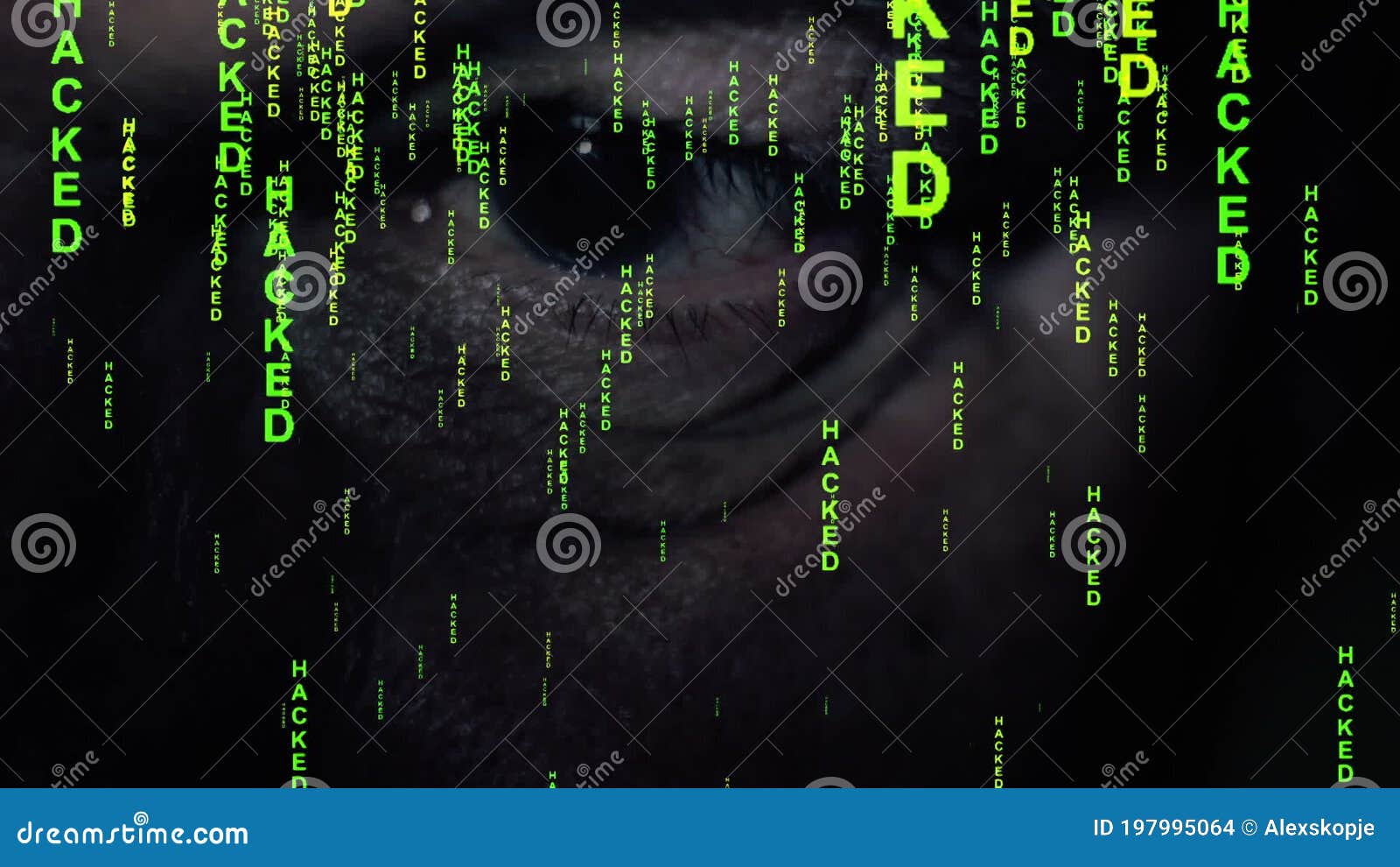 Hacked Message on the Screen System Warning Stock Footage - Video of ...