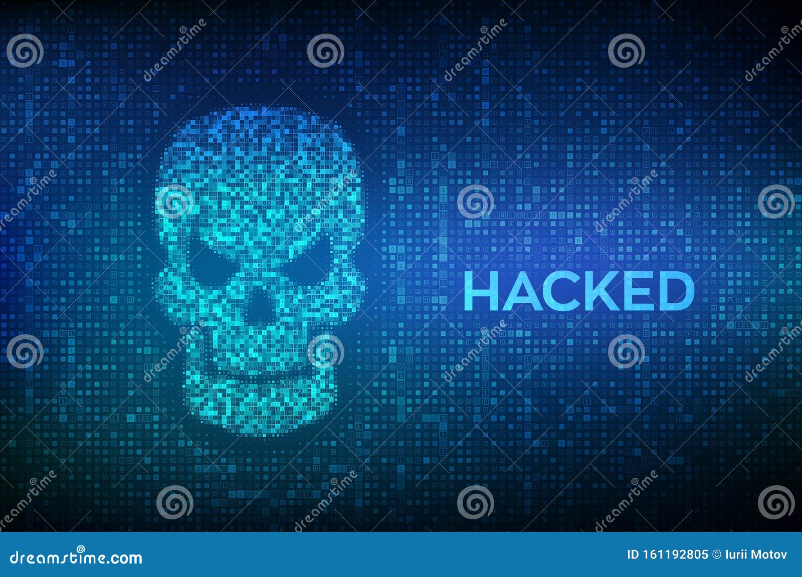 Hacked. Shape of Skull Made with Binary Code Stock Illustration ... Hacked. Shape of Skull Made with Binary Code Stock Illustration ...