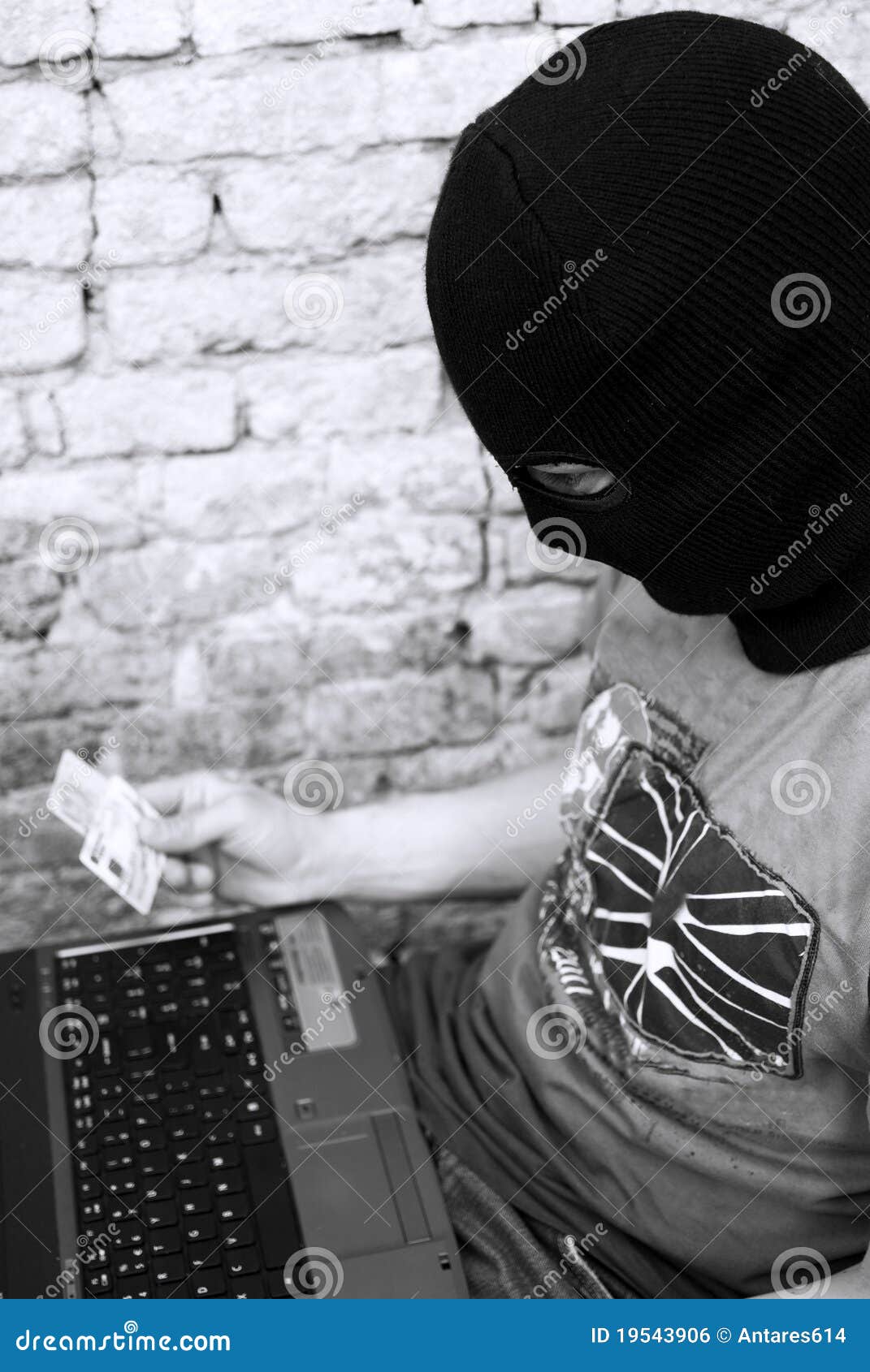 Hacker In Disguise With Virtual Lock Symbols And Icons Royalty-Free ...