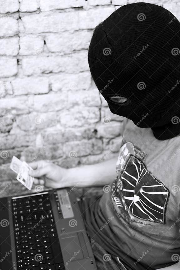 Hacker stock photo. Image of masked, fraud, mask, credit - 19543906