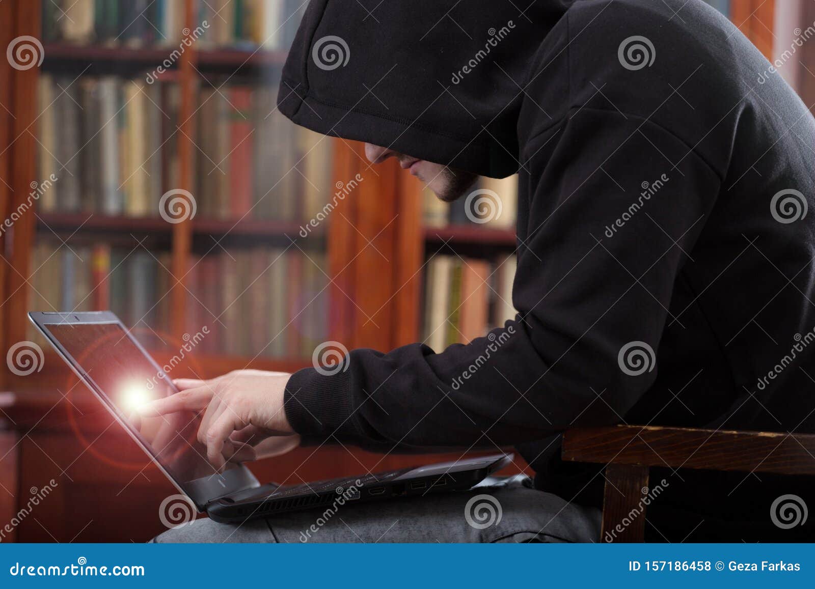 Hacker in Action, Cybercrime Stock Photo - Image of internet, person ...