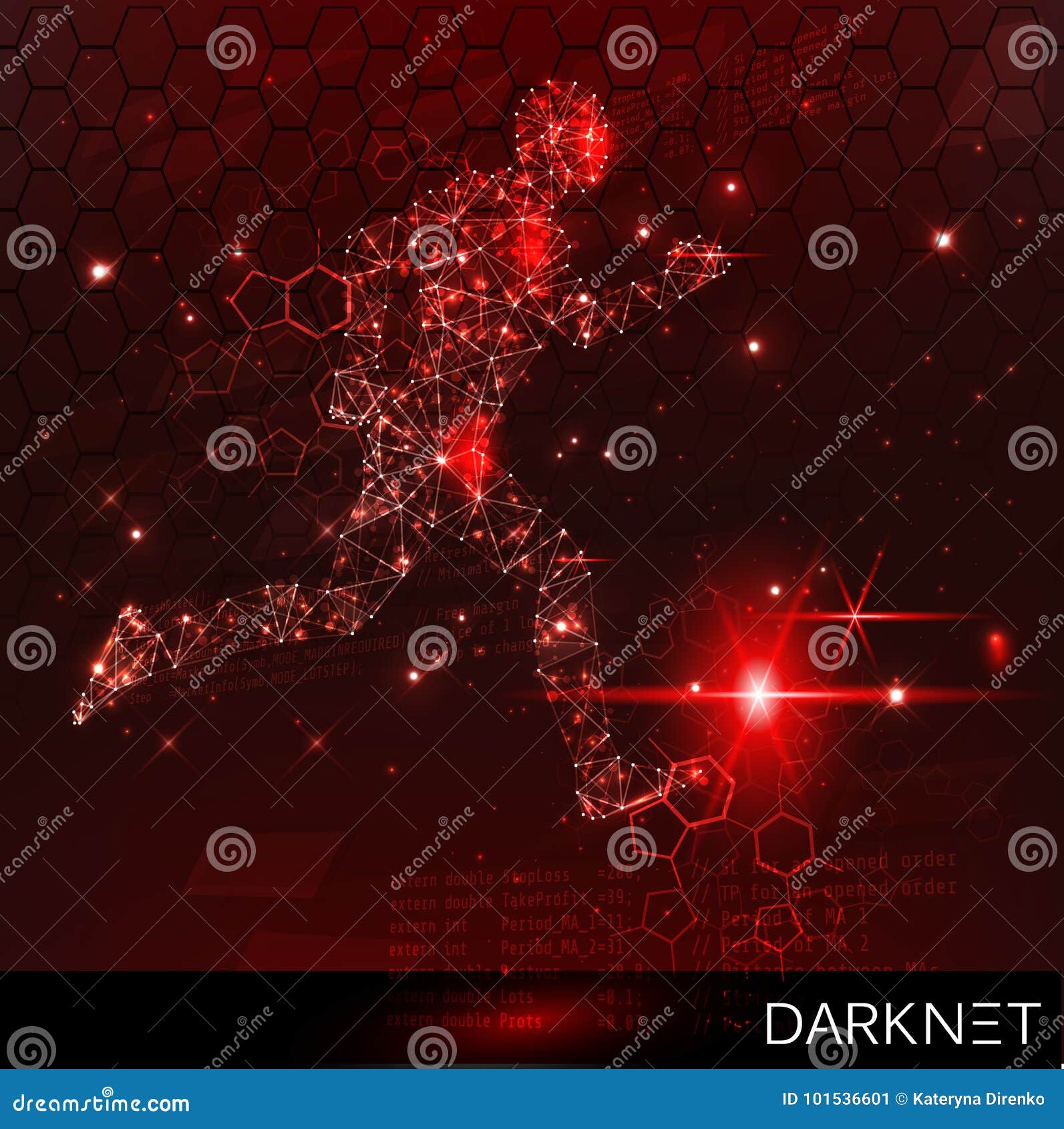 Darknet On Warning Sign. Grungy Style. Cyber Crime Concept. Dark Side ...