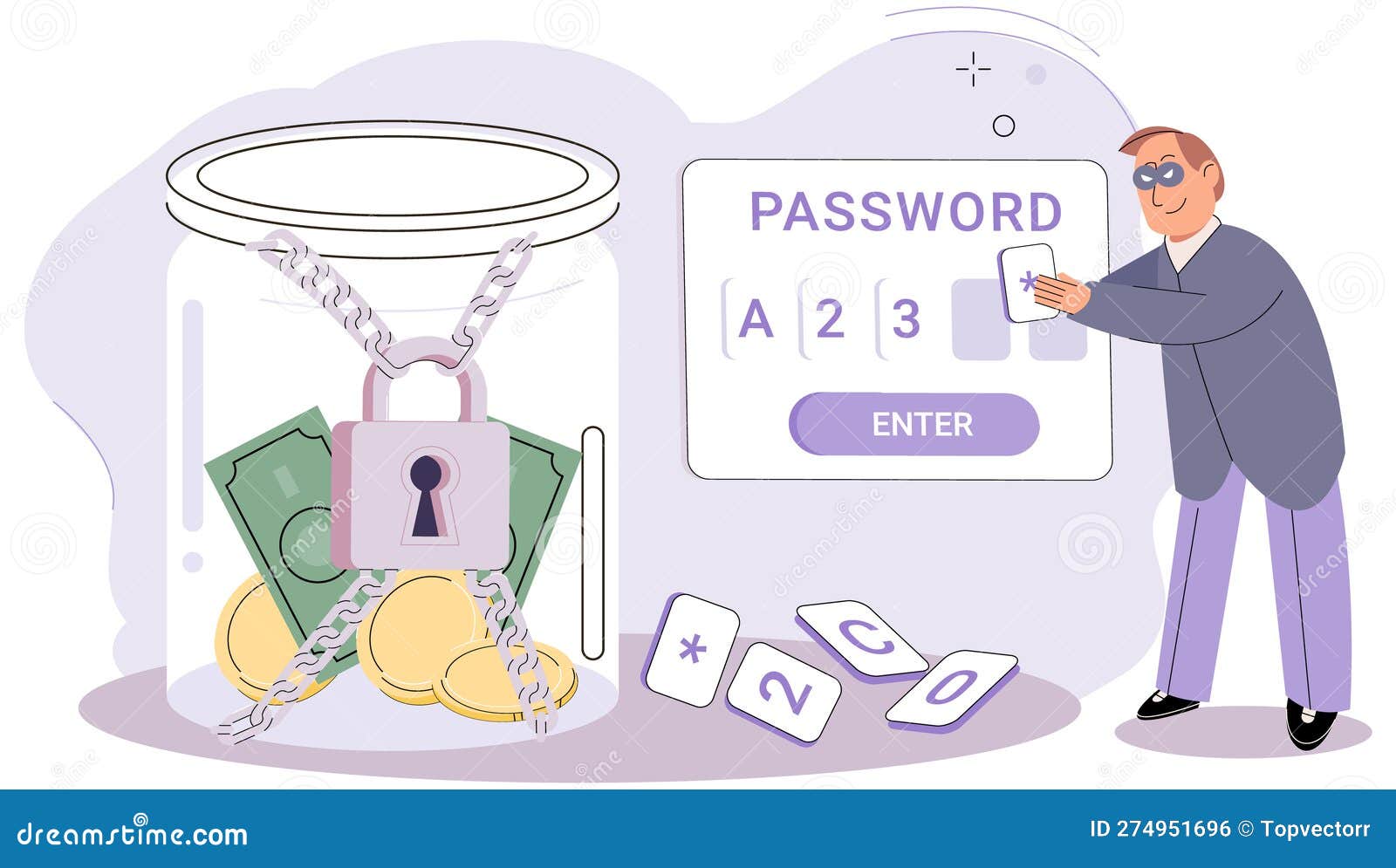 Hacker Activity Big Set Hacking Computer Phishing Account Cyber Attack On Personal Data Stock