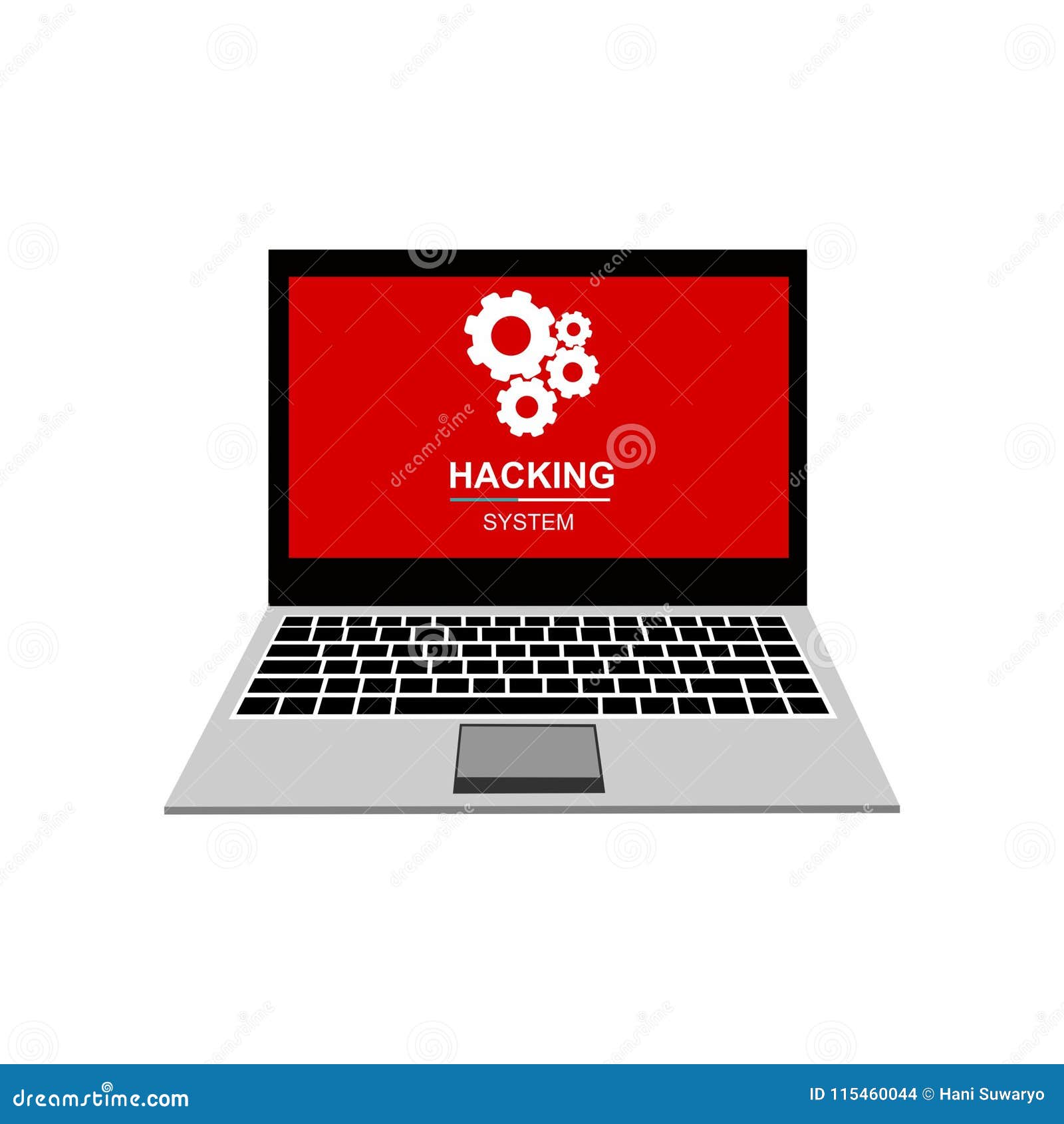 Alert Notification on Laptop Computer Vector, Malware Concept, Spam ...