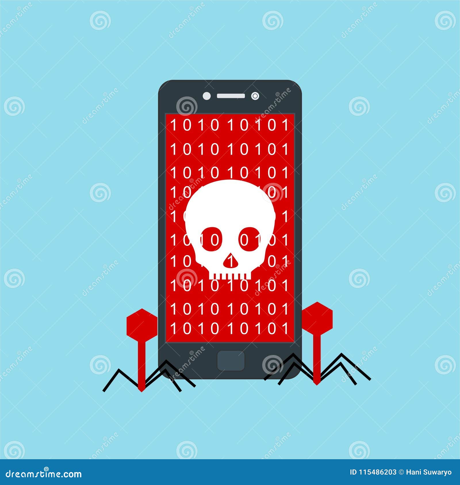 Alert Notification on Smartphone Vector, Malware Concept, Spam Data, Fraud Internet Error Stock ...