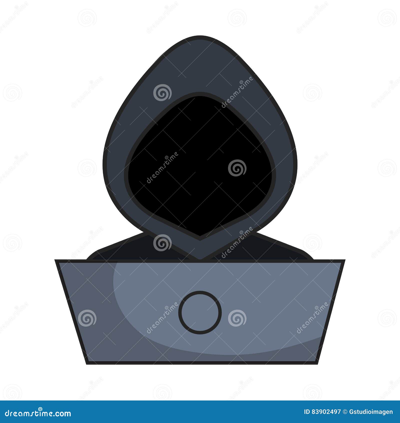 Hacker alert isolated icon stock illustration. Illustration of alert ...
