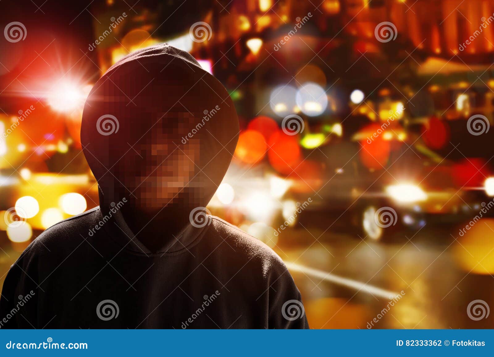 Hacker Anonymous on the Street Stock Photo - Image of cyber, light ...