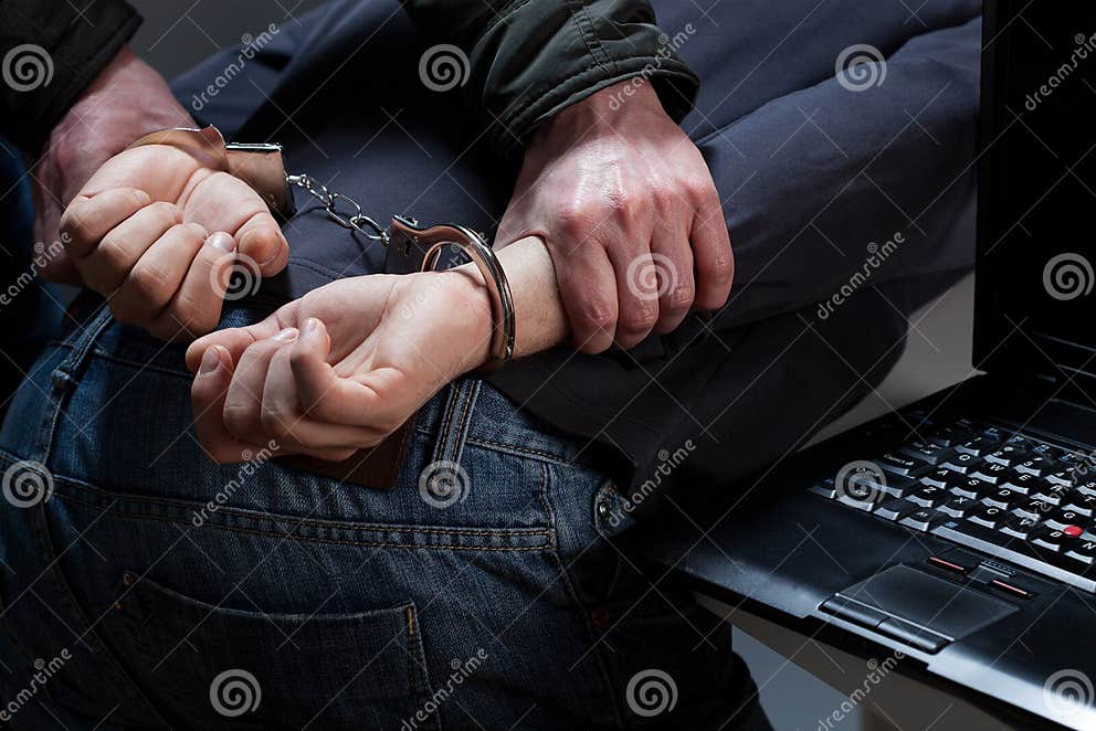 Hacker arrest stock photo. Image of person, human, hold - 38069926
