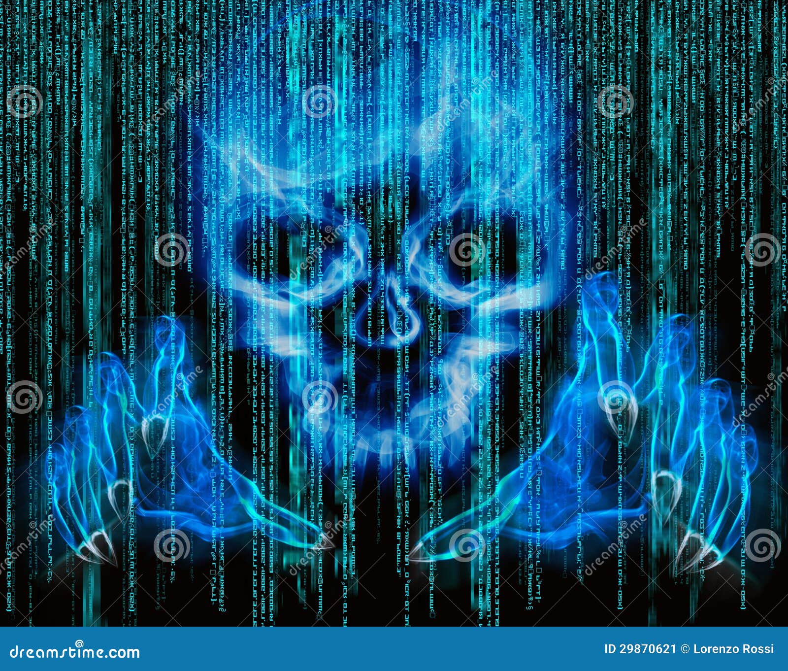 Hacker attack concept stock illustration. Illustration of hightech ...