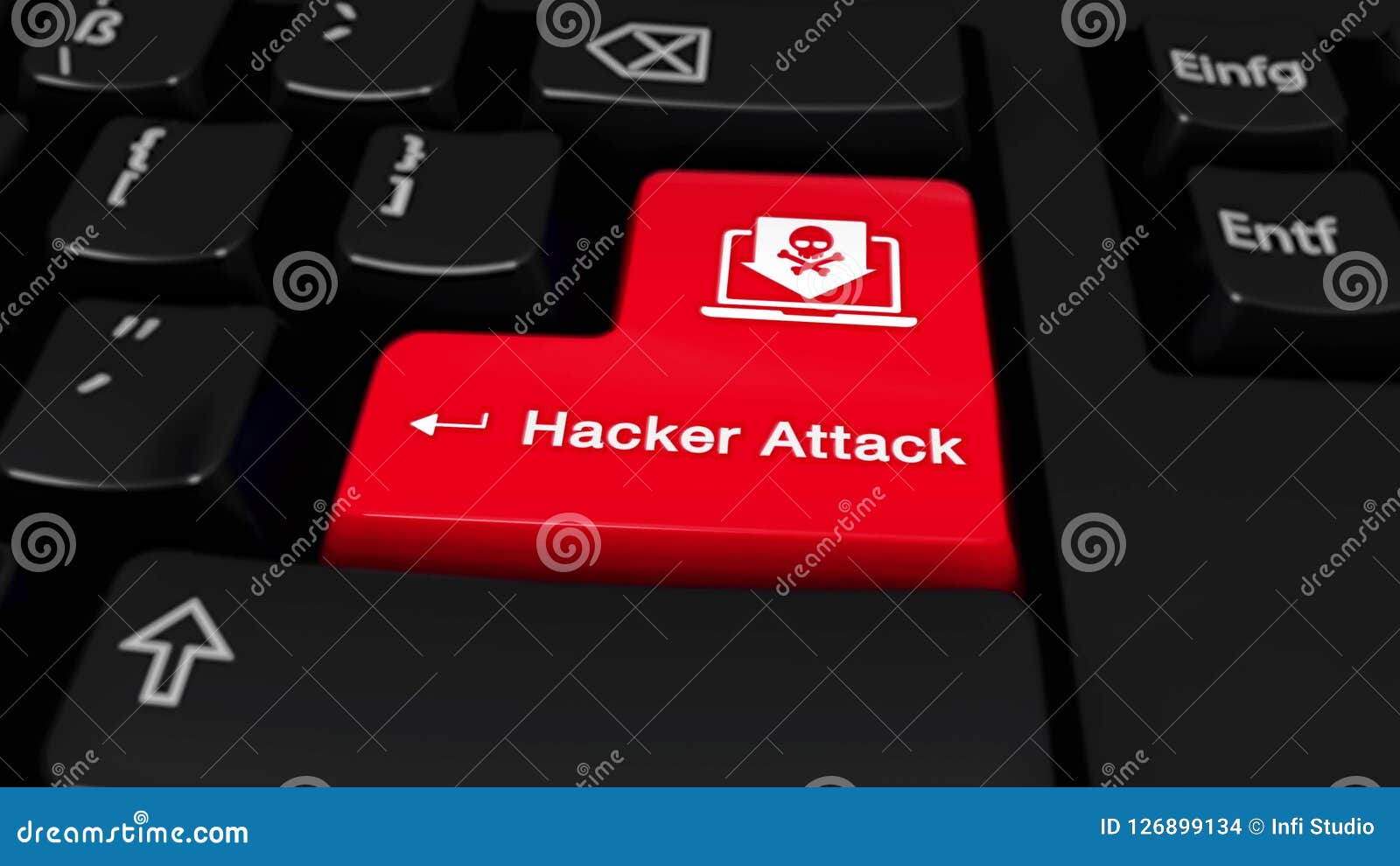 108. Hacker Attack Round Motion on Computer Keyboard Button. Stock ...