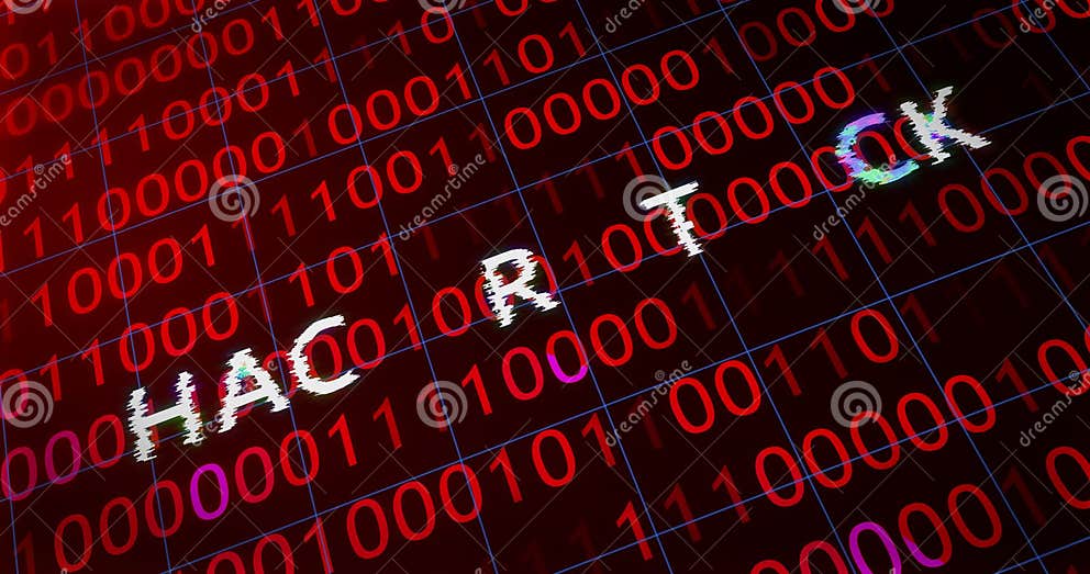 Hacker Attack System Hacked Computer Glitch Virus Inter System Hacking Concept. Stock Photo ...
