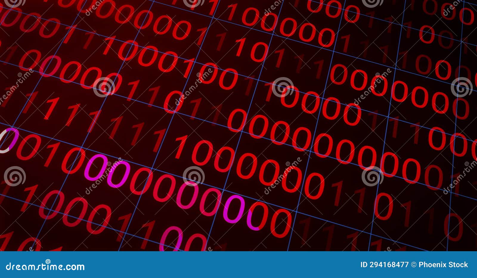 BINARY CODE 3D BG with CAMERA MOVEMENT. Stock Illustration - Illustration of network, attack ...