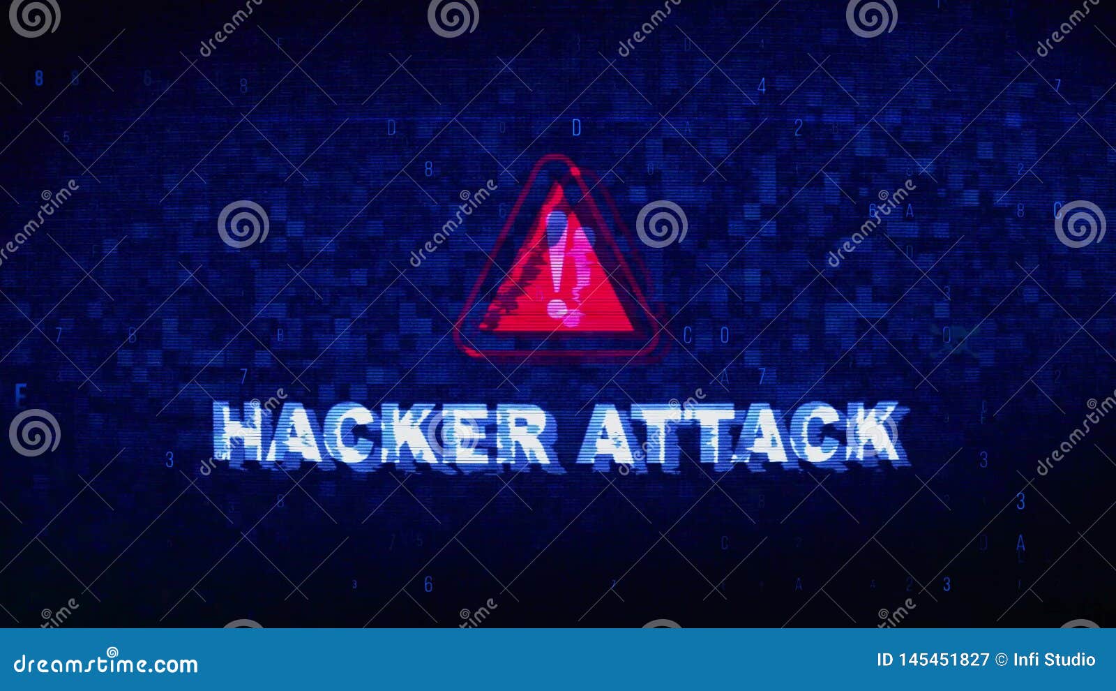 Hacker Attack Text Digital Noise Twitch Glitch Distortion Effect Error ...