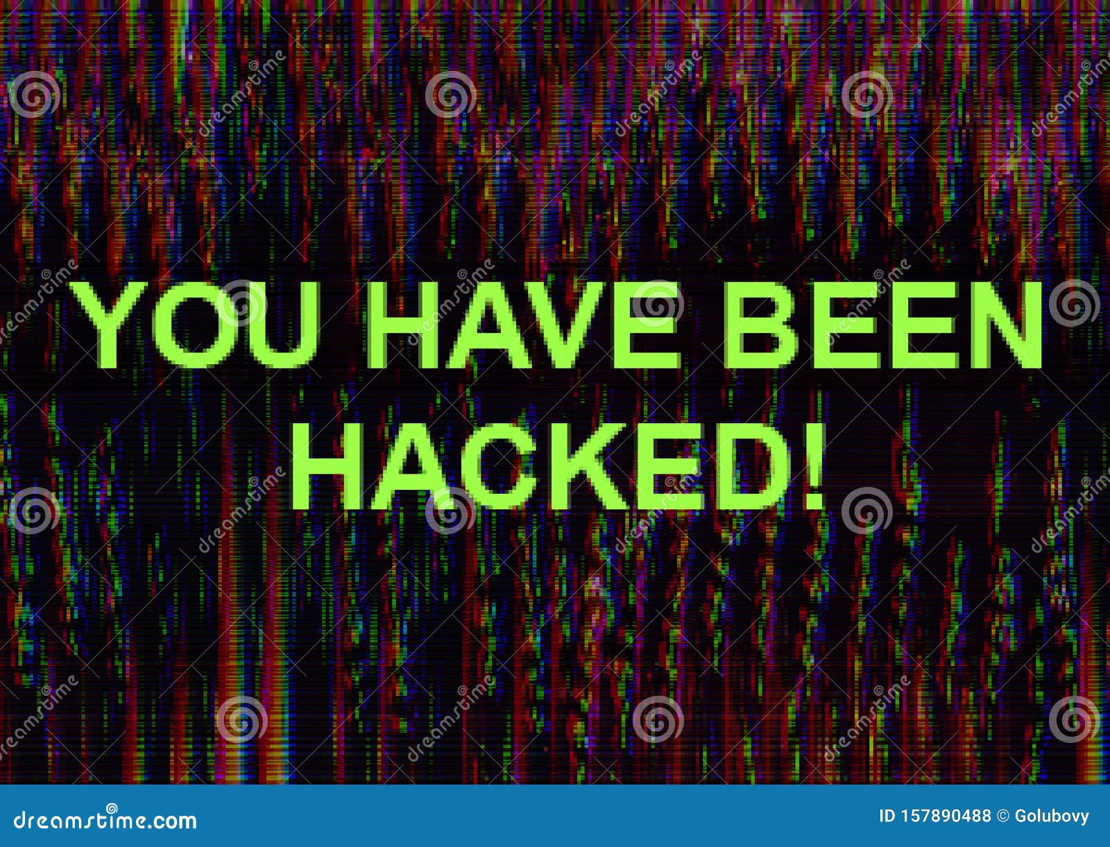 Hacker Attack Warning System Breakdown Pixel Stock Photo - Image of ...