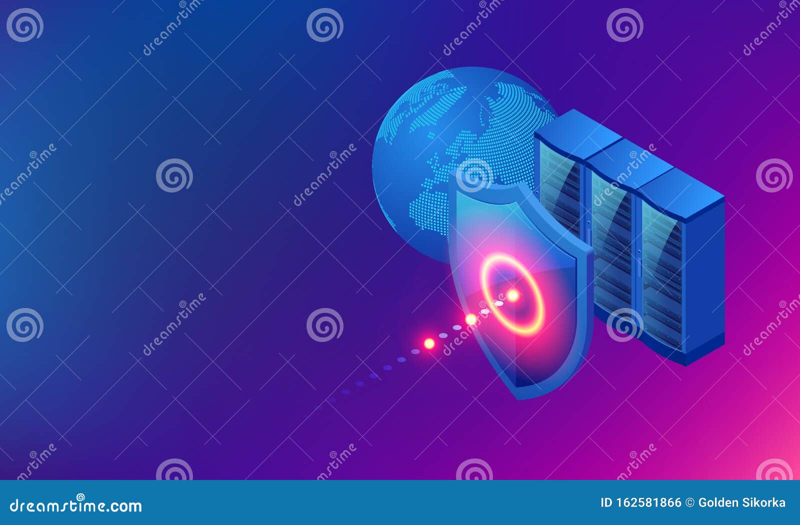 Hacker Attacking Server Or Database Network Security Database Secure