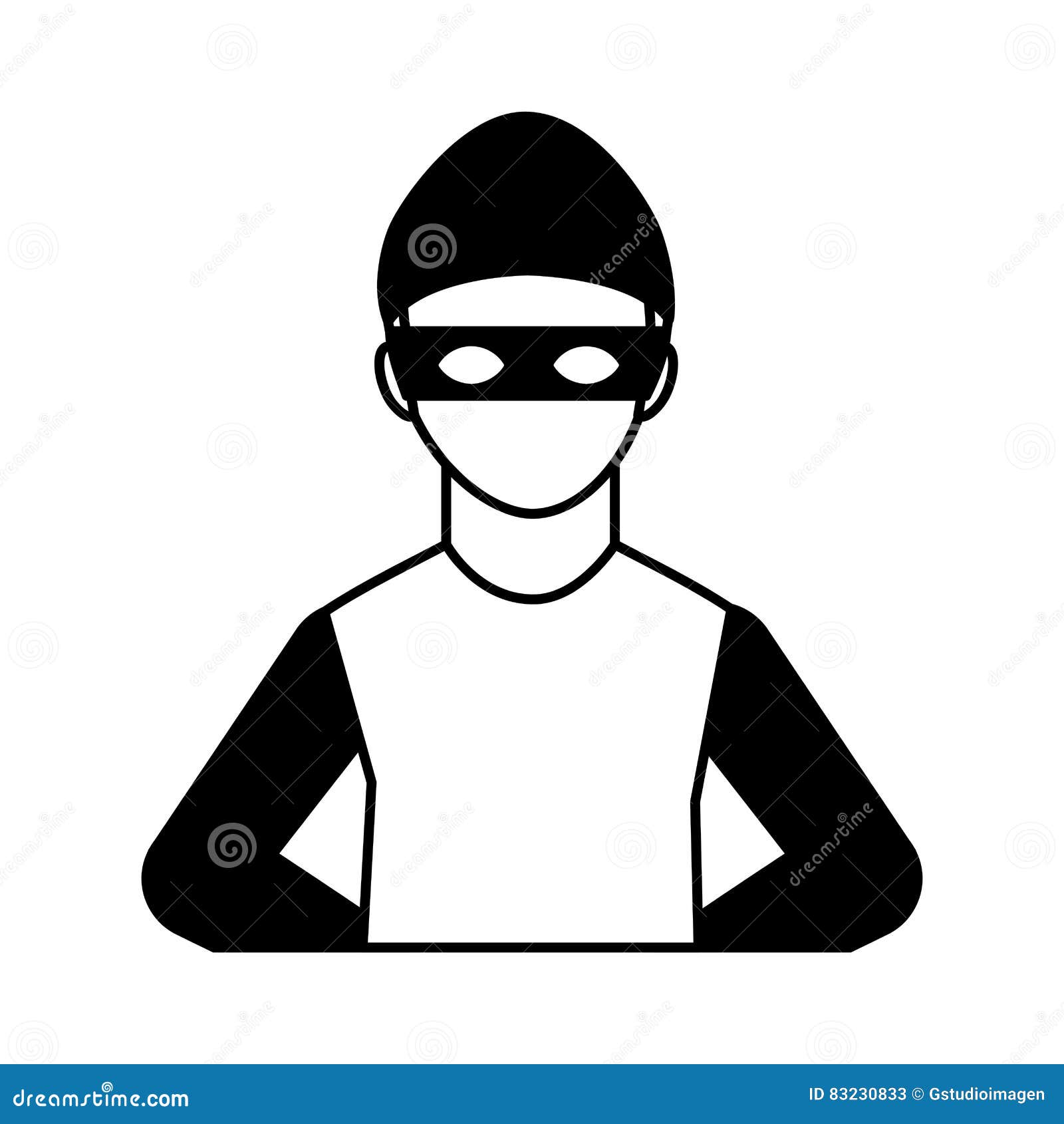 Hacker Avatar Character Isolated Icon Stock Illustration - Illustration ...