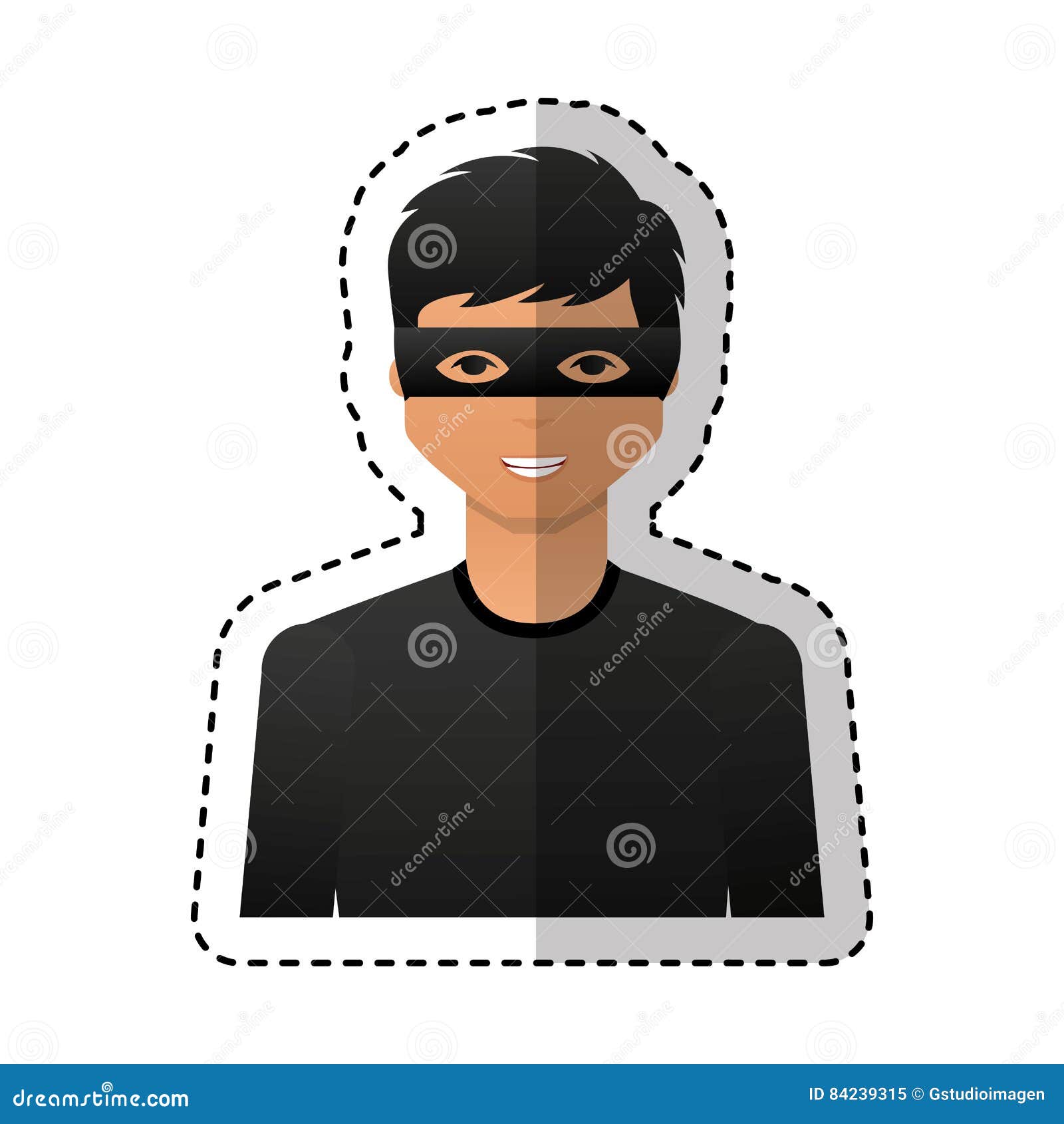 Hacker Avatar Character Isolated Icon Stock Illustration - Illustration ...