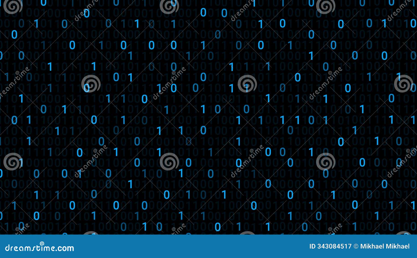 Hacker Background with One Zero 0 1 Stock Illustration - Illustration ...