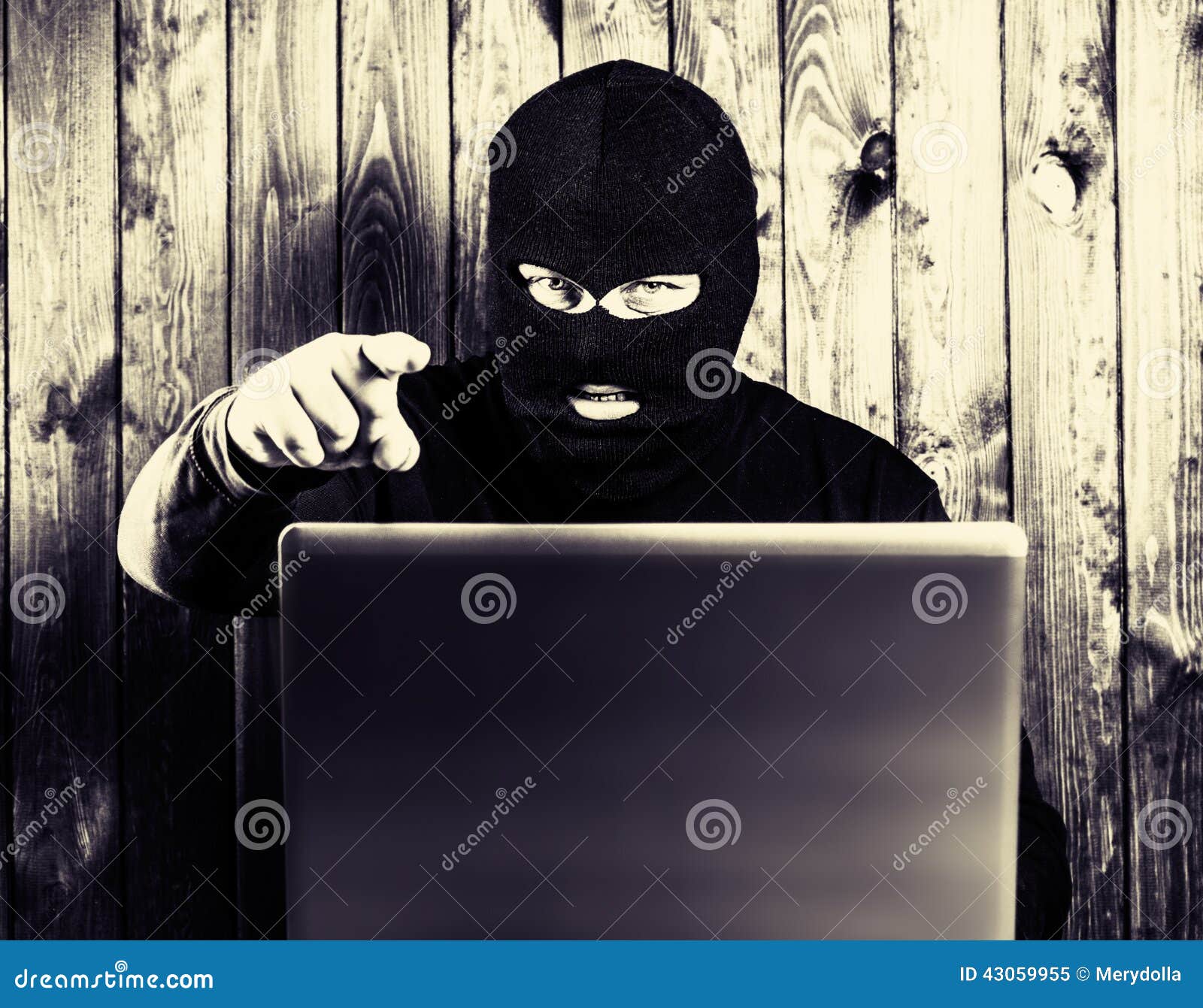 Hacker in a balaclava stock image. Image of copyspace - 43059955