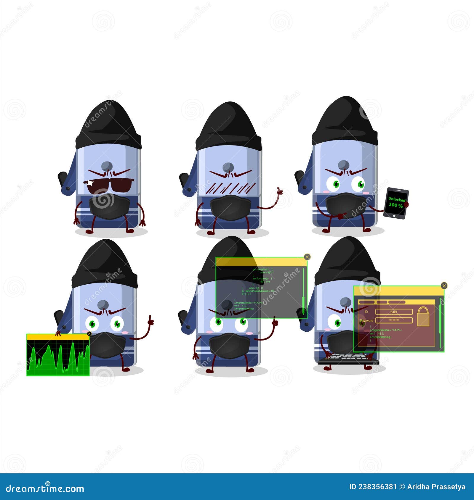 Hacker In A Blue Hoody Standing In Front Of A Code Background. Neural ...