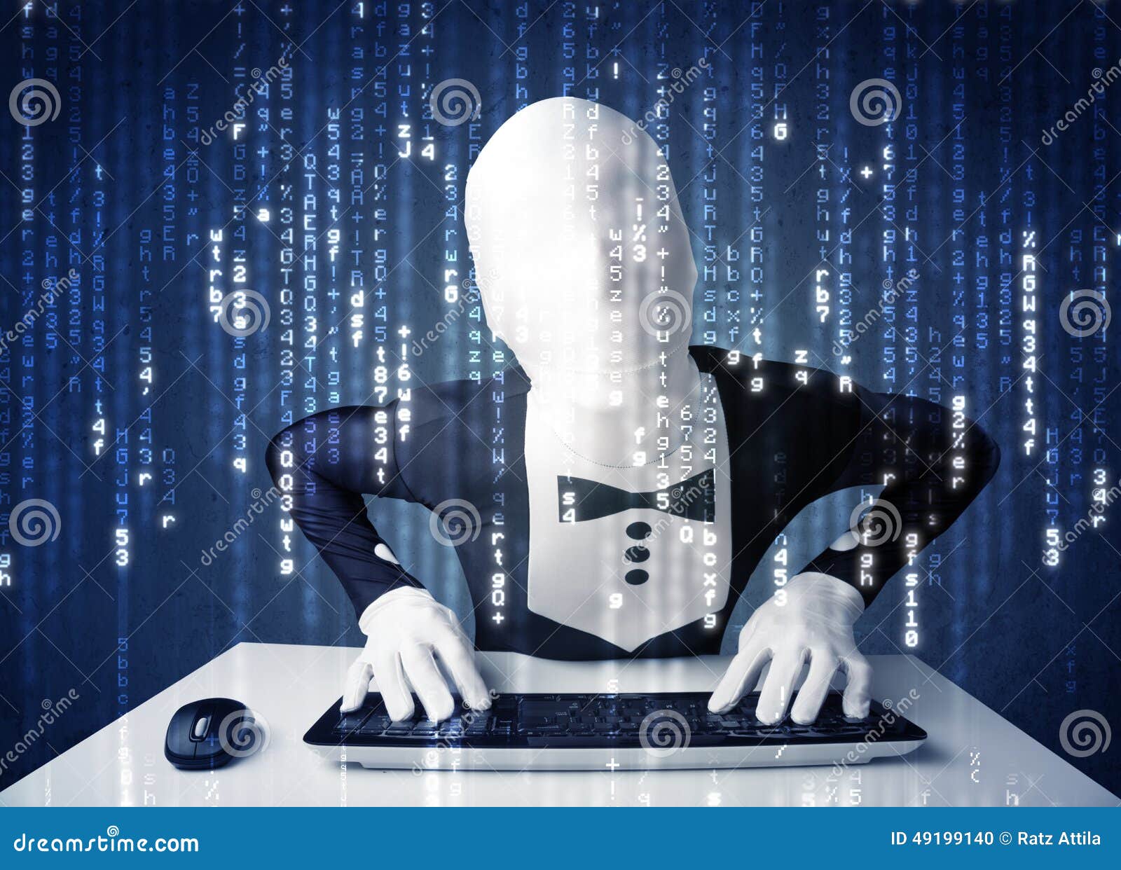 Hacker In Body Mask Decoding Information From Futuristic Network ... Hacker In Body Mask Decoding Information From Futuristic Network ...