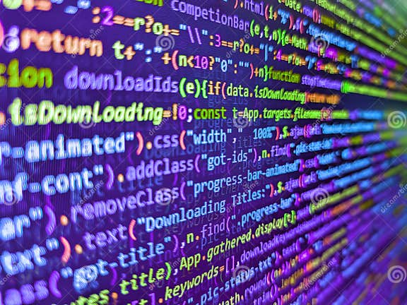 Hacker Breaching Net Security Developer Working On Program Codes In Office Computer Script
