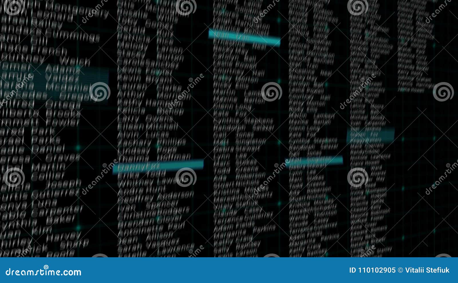 Hacker Breaks into Computer and Data Theft. Close Up Shot of a Computer Monitor of Hacker ...