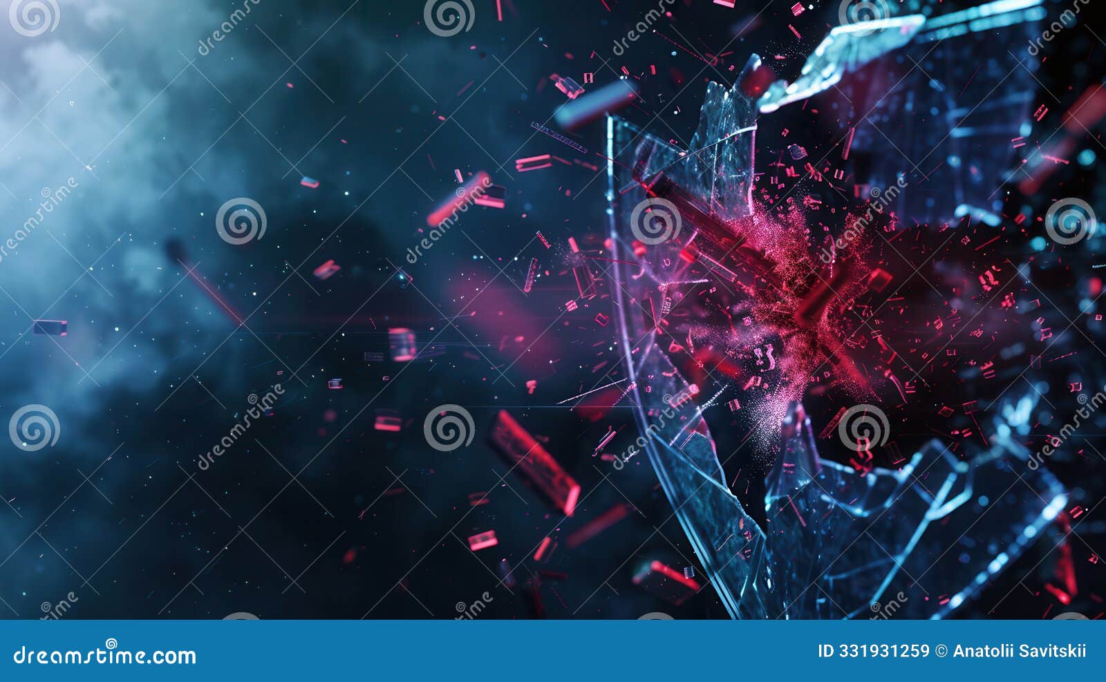 A Hacker Breaks through a Digital Shield, Sending Shards Flying in a ...