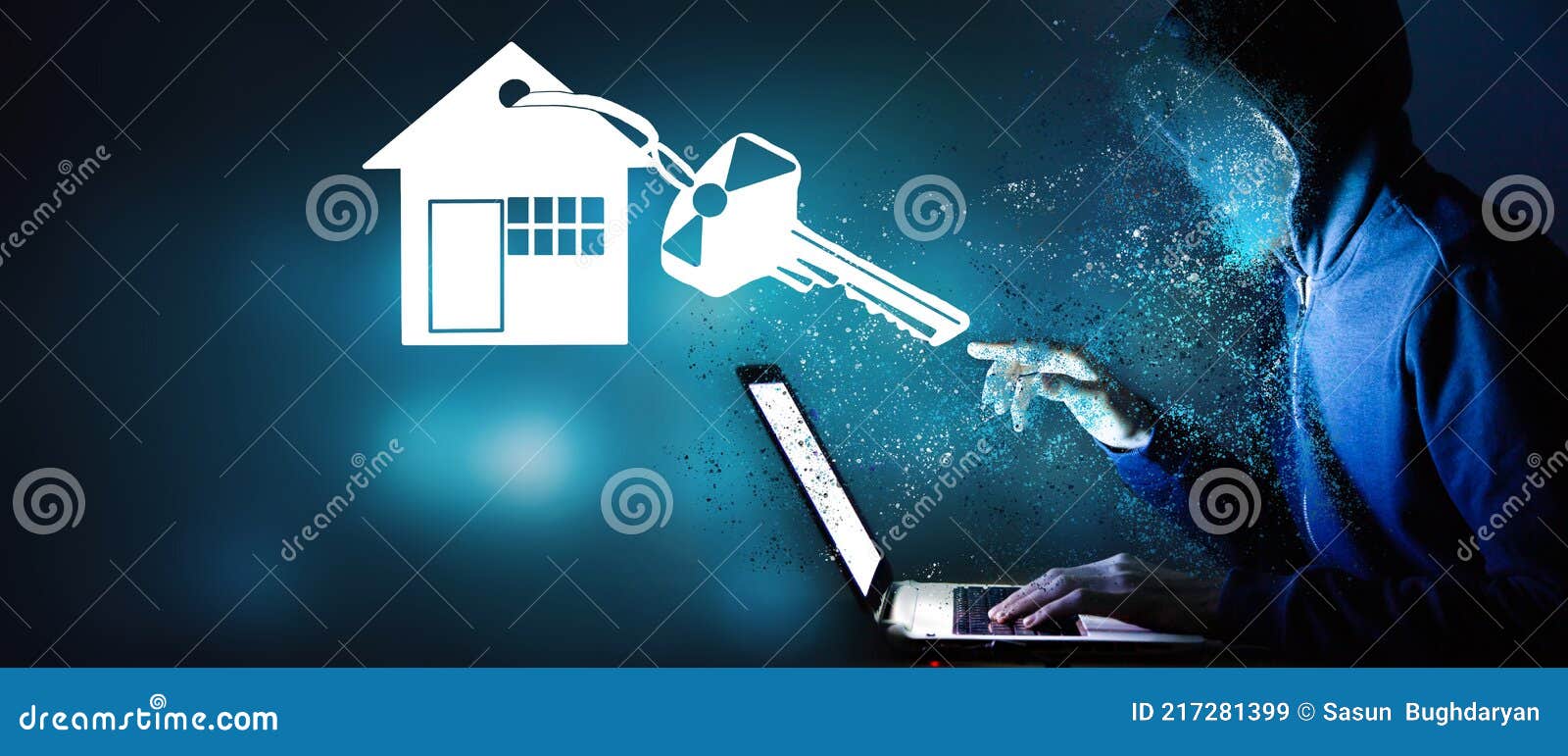 Hacker Breaks into Home Security Stock Image - Image of danger ...