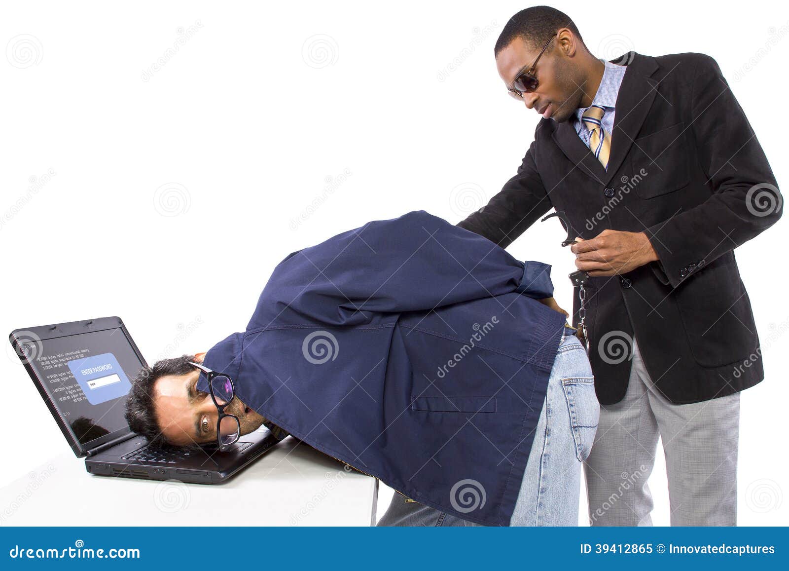 Hacker Busted stock image. Image of digital, authority - 39412865