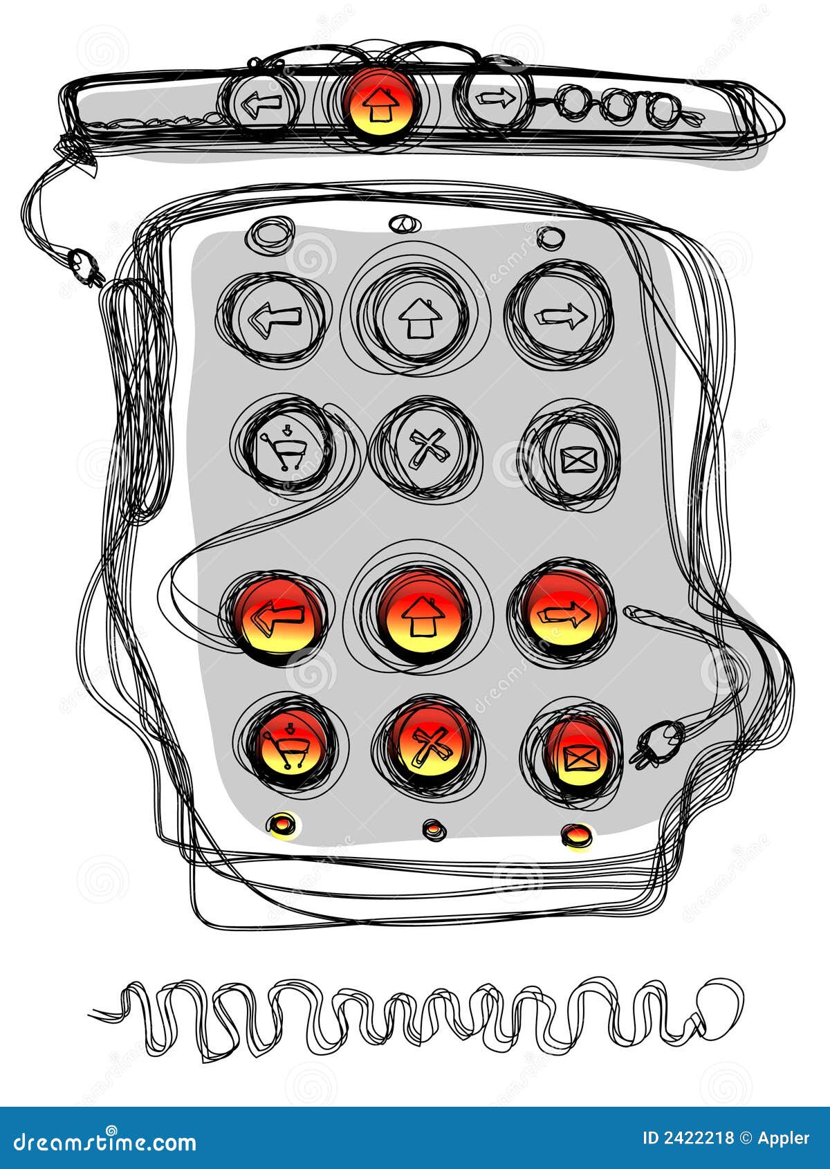 Hacker button (icons) stock vector. Illustration of downloading - 2422218