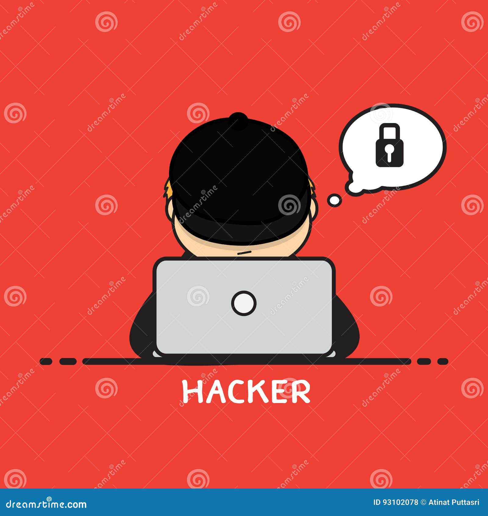 3D Hacker Cartoon Isolated On Transparent Background Stock Photo ...