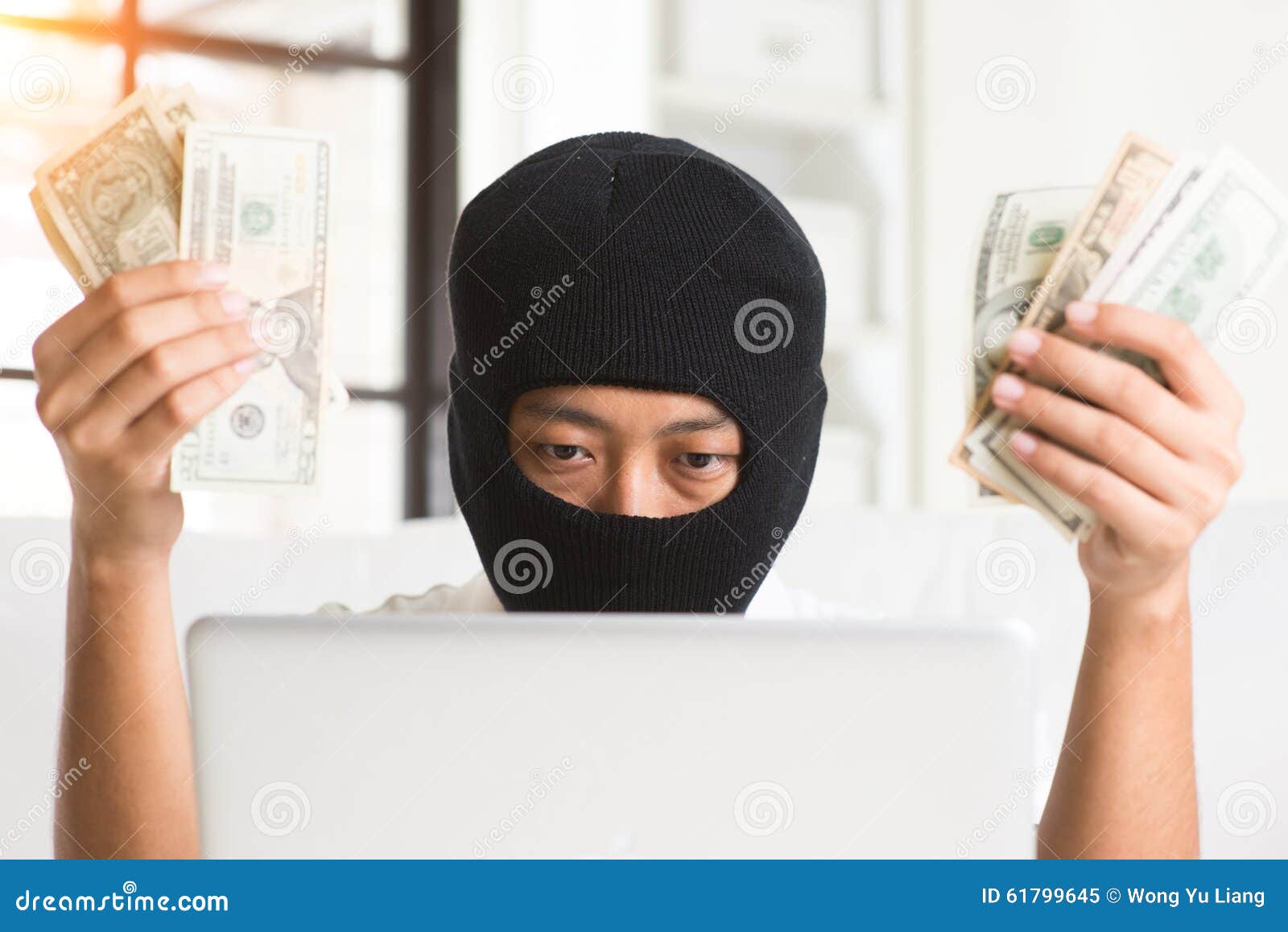 Hacker and cash stock image. Image of mafia, internet - 61799645