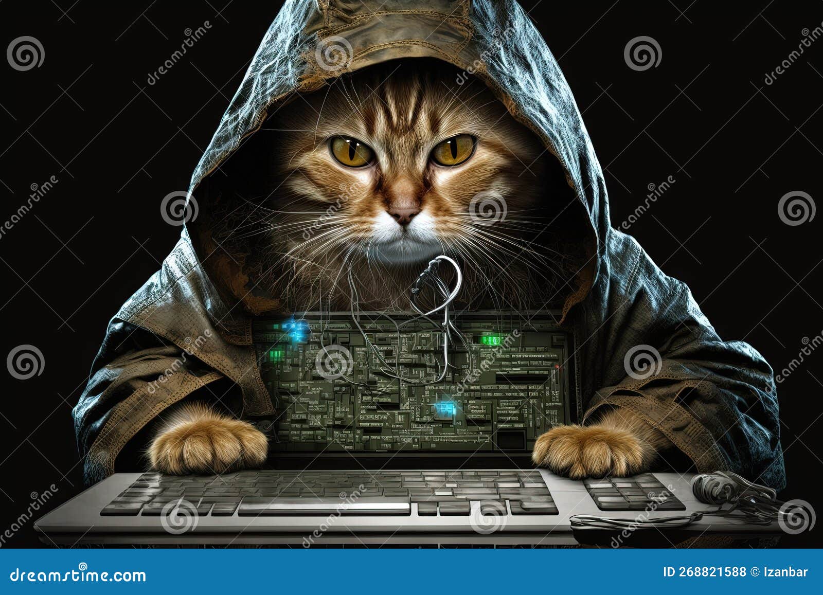 Hacker Cat Working Job Profession Illustration Generative Ai Stock ... Hacker Cat Working Job Profession Illustration Generative Ai Stock ...