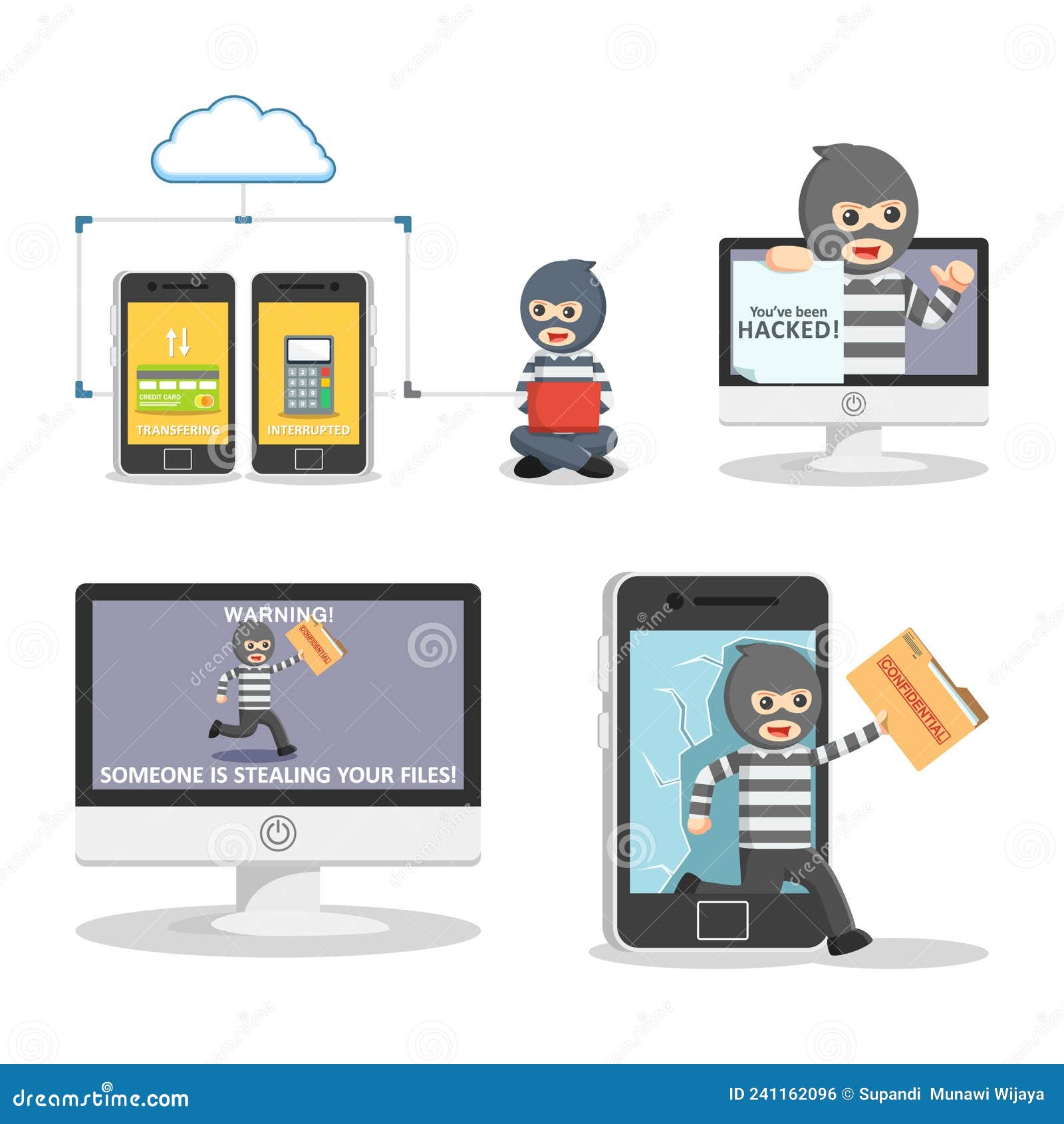 Hacker Character Profession Design Vector Stock Vector - Illustration ...