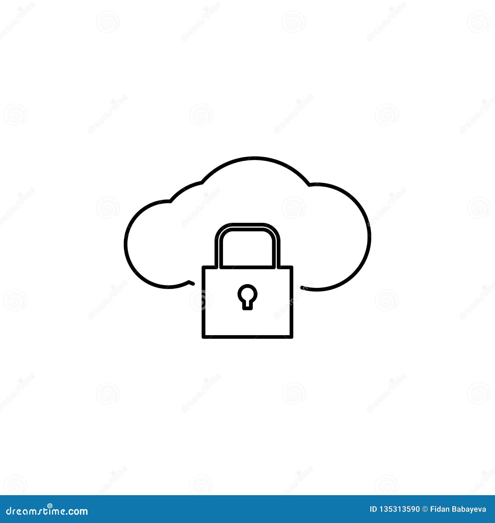 Hacker, Cloud Icon on White Background. Can Be Used for Web, Logo ...